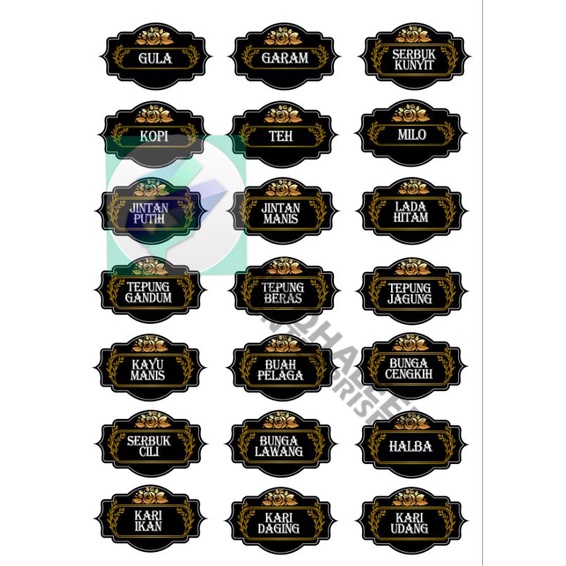 CUSTOMADE 24PCS KITCHEN STICKER LABEL | Shopee Malaysia