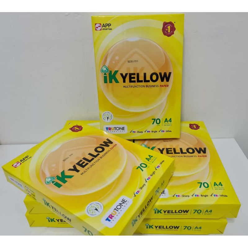IK Yellow A4 Paper 70gsm (450 Sheets) | Shopee Malaysia