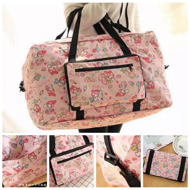 [Ready Stock]Hello Kitty Melody foldable luggage bag | Shopee Malaysia