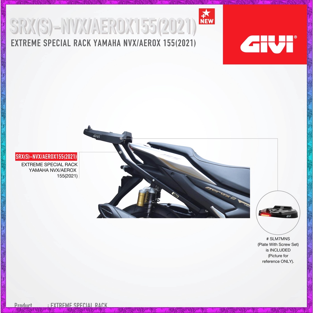 100% ORIGINAL GIVI YAMAHA NVX V2 HEAVY DUTY MONORACK / NVX V2 HEAVY ...