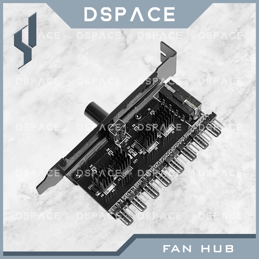 8 Channels 3/4PIN 12V PCI Fan Hub Knob Control Cooling Fan Speed ...