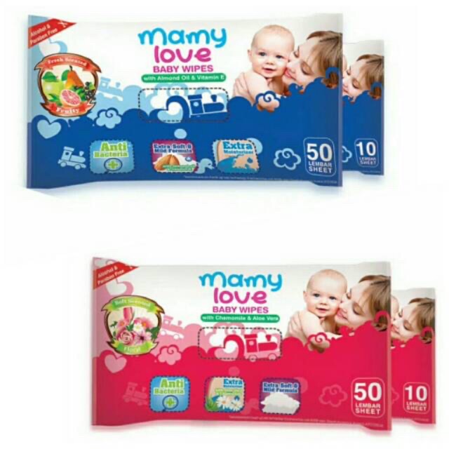 Mamy Love Wet Wipes (BUY 1 GET 1 50 Sheets) | Shopee Malaysia