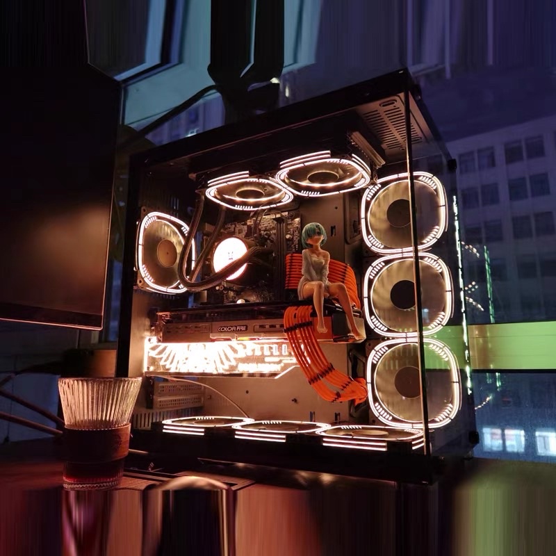 🔥HOT🔥 ROBIN 2 Full View Glass ATX Casing Seaview Case gaming desktop PC ...