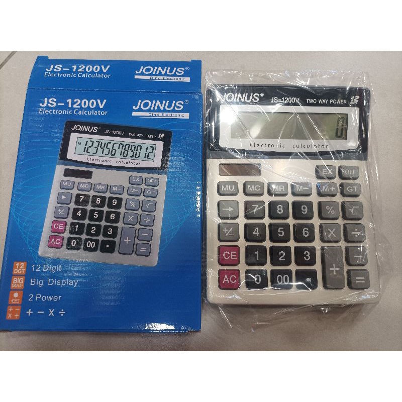 CALCULATOR JOINUS DINO ELECTRONIC JS-1200V 12 DIGITS ELECTRONIC CALCULATOR | Shopee Malaysia