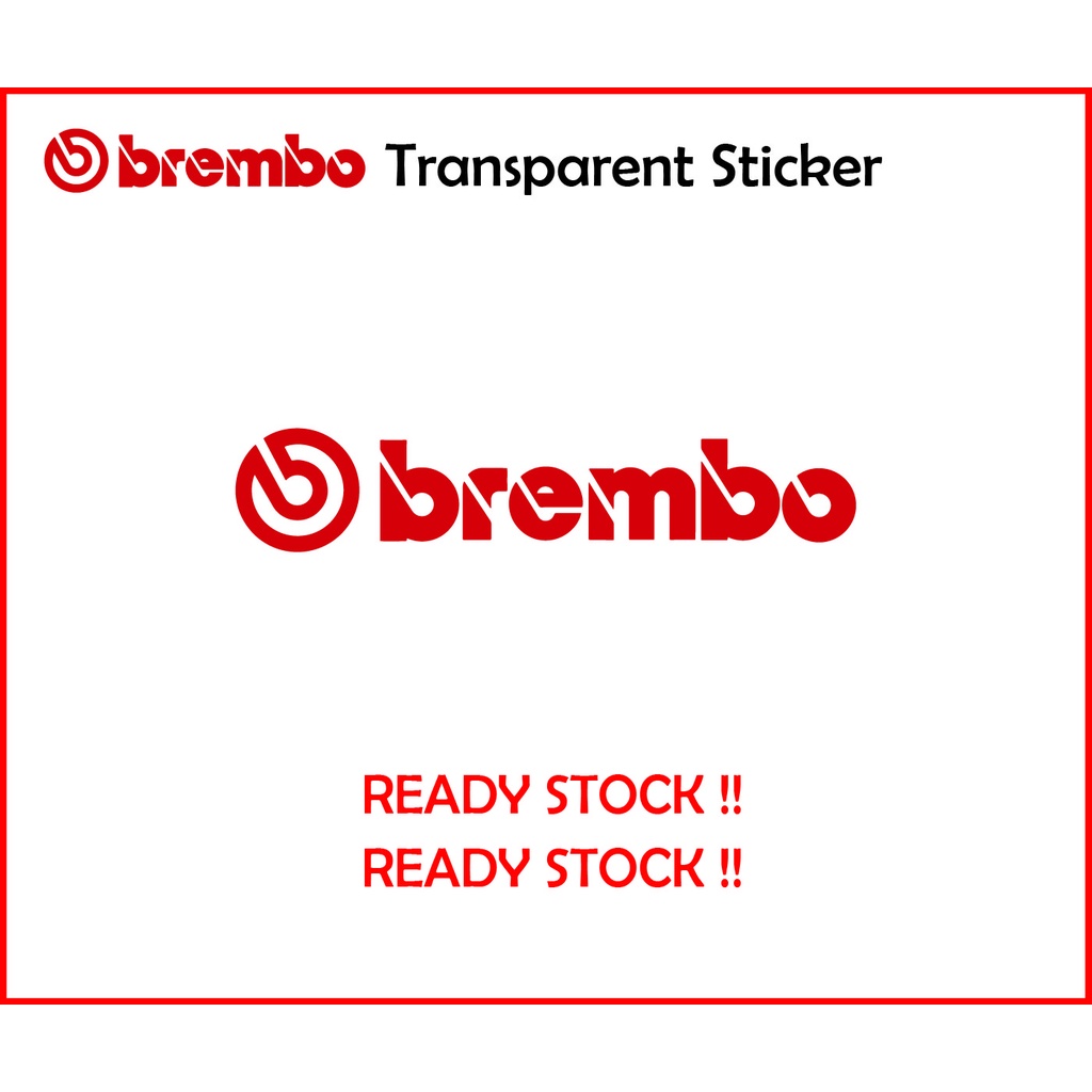RED Brembo logo Sticker Car & Motor Sticker | Shopee Malaysia