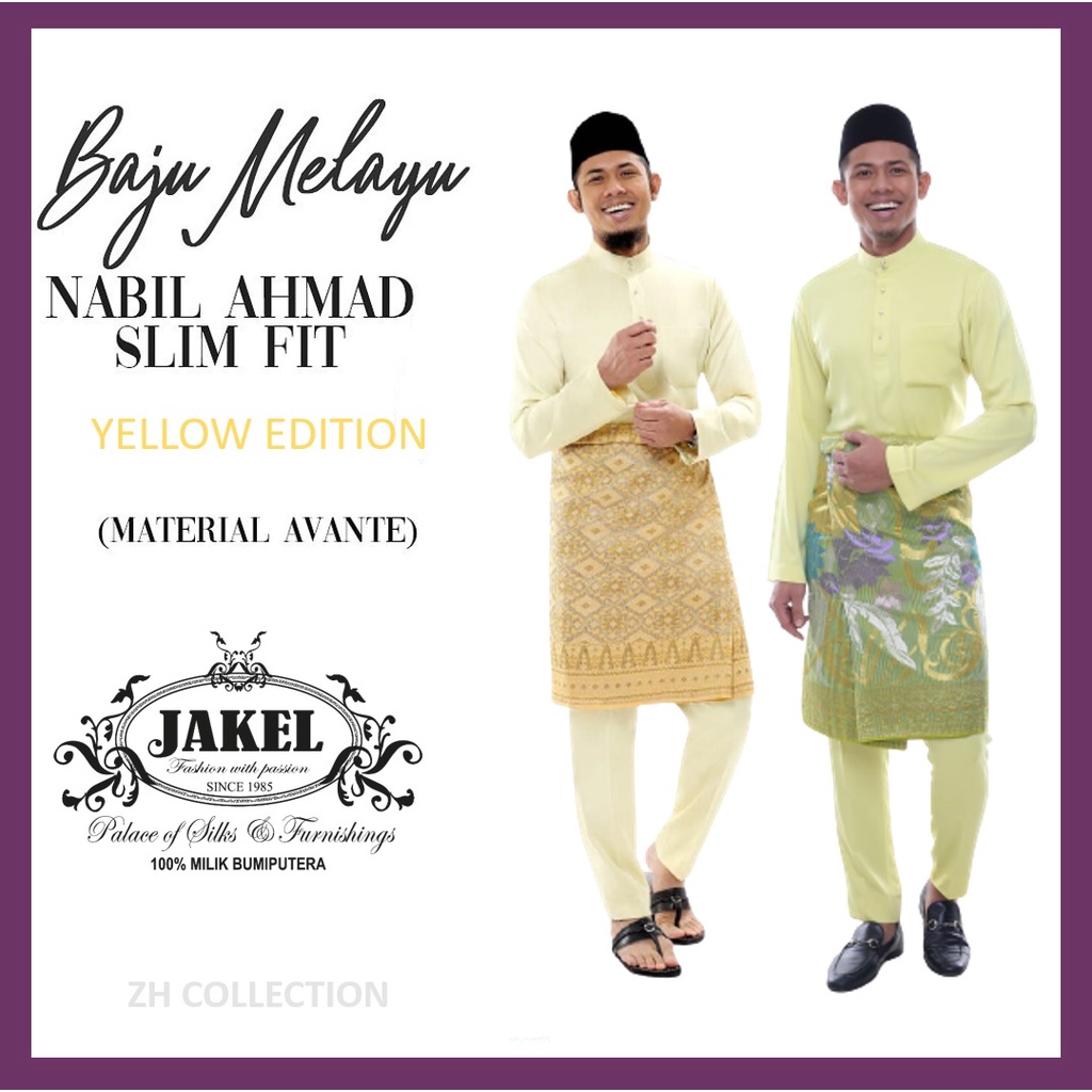 [YELLOW SET] NEW Baju Melayu Nabil Ahmad 2025 Italian Fabio by JAKEL ...