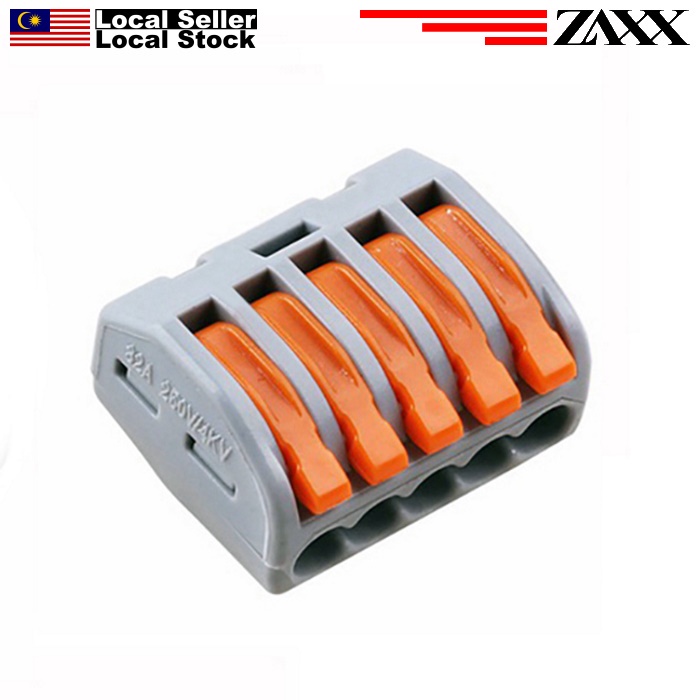 Universal 5 pin Quick Compact Wire Connector Conductor Terminal Block ...