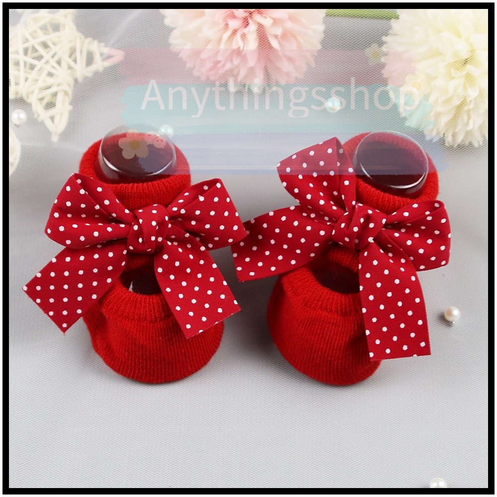 💥New Baby Girls Cute Ribbons Socks💥 0 -12 Months Red Ribbons Cute ...