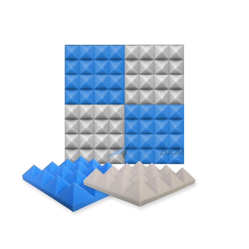 Arrowzoom 12 pcs & 24pcs 25cm proofing Sound Foam Absorption Pyramid ...