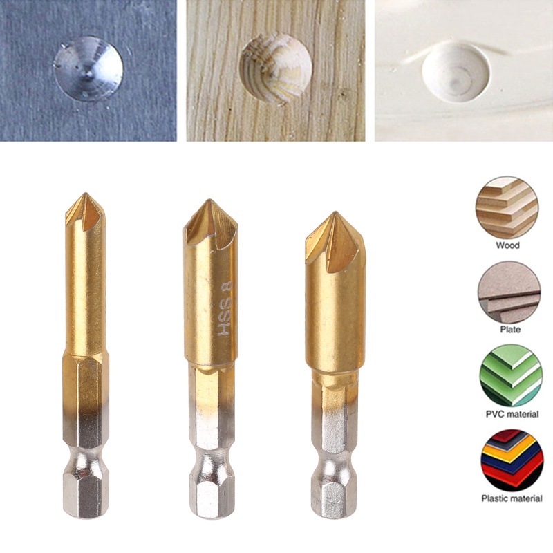 PCF* Countersink Drill Bit Set HSS Countersink Drill Bit Set Hex Shank ... PCF* Countersink Drill Bit Set HSS Countersink Drill Bit Set Hex Shank ...