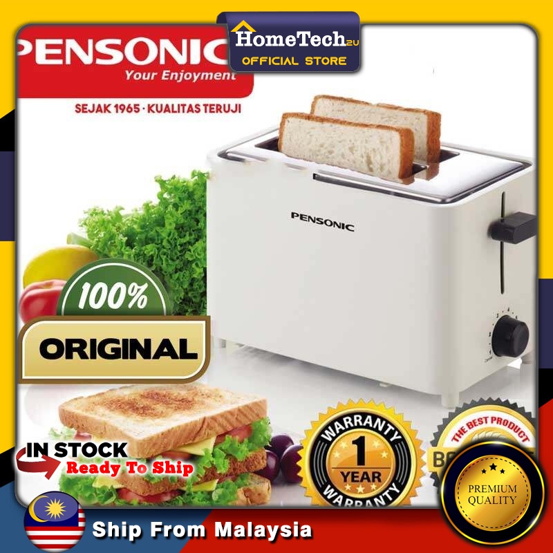 Pensonic PT-929 Pop-up Toaster 2 Slice with browning control knob 750W ...