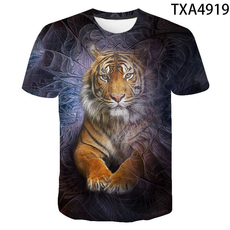 New Tiger TShirt Men Animals Printed T-Shirt Hip Hop Shirt Cool Men's ...