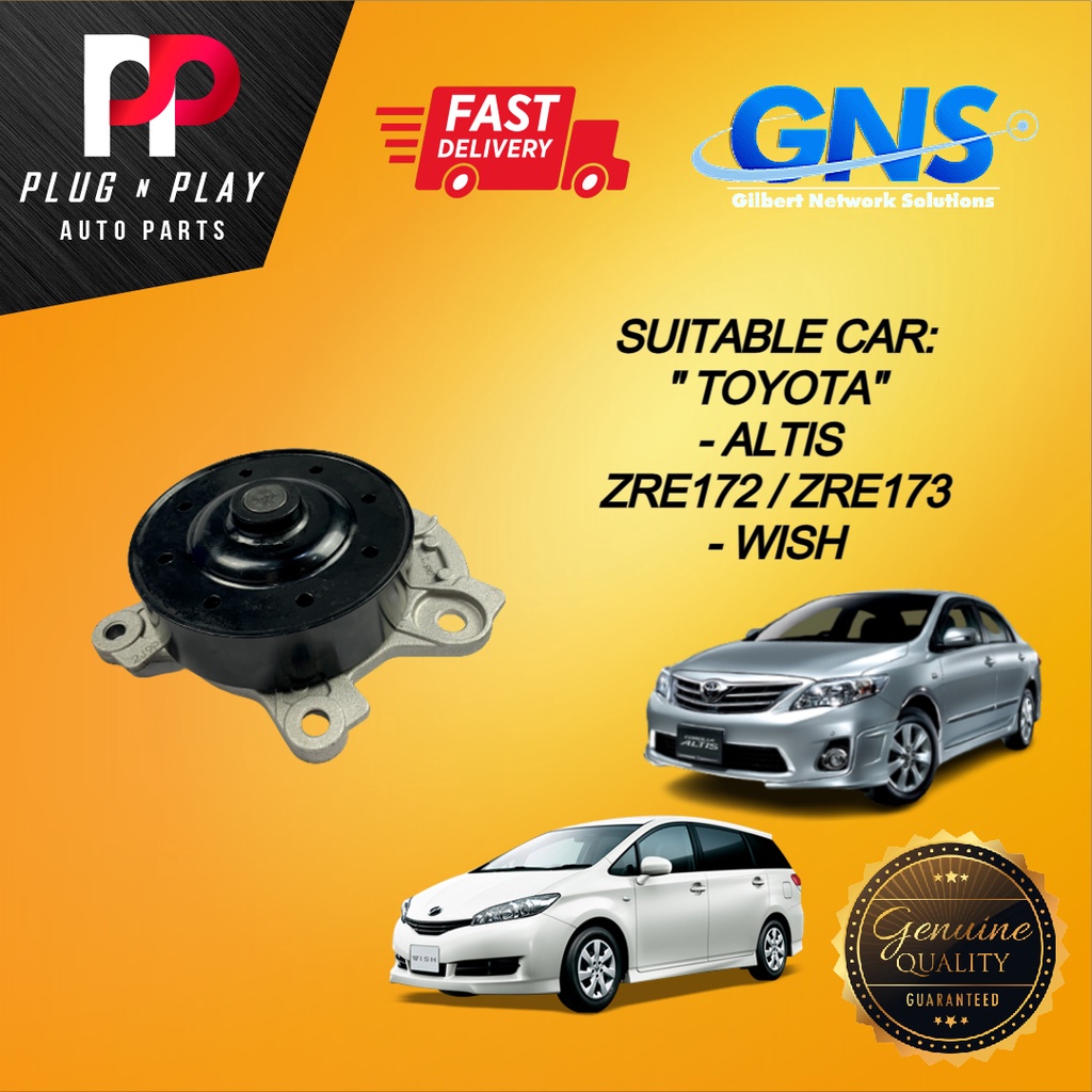 TOYOTA ALTIS ZRE172/ZRE173 2014 WISH GNS WATER PUMP GENUINE PRODUCT ...
