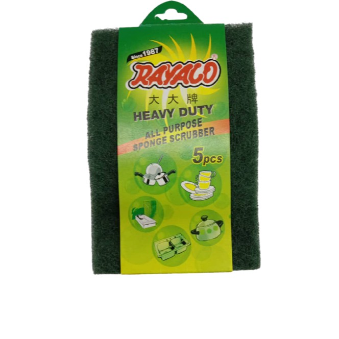 RAYACO 508 HEAVY DUTY ALL PURPOSE SPONGE SCRUBBER (5 PCS) | Shopee Malaysia