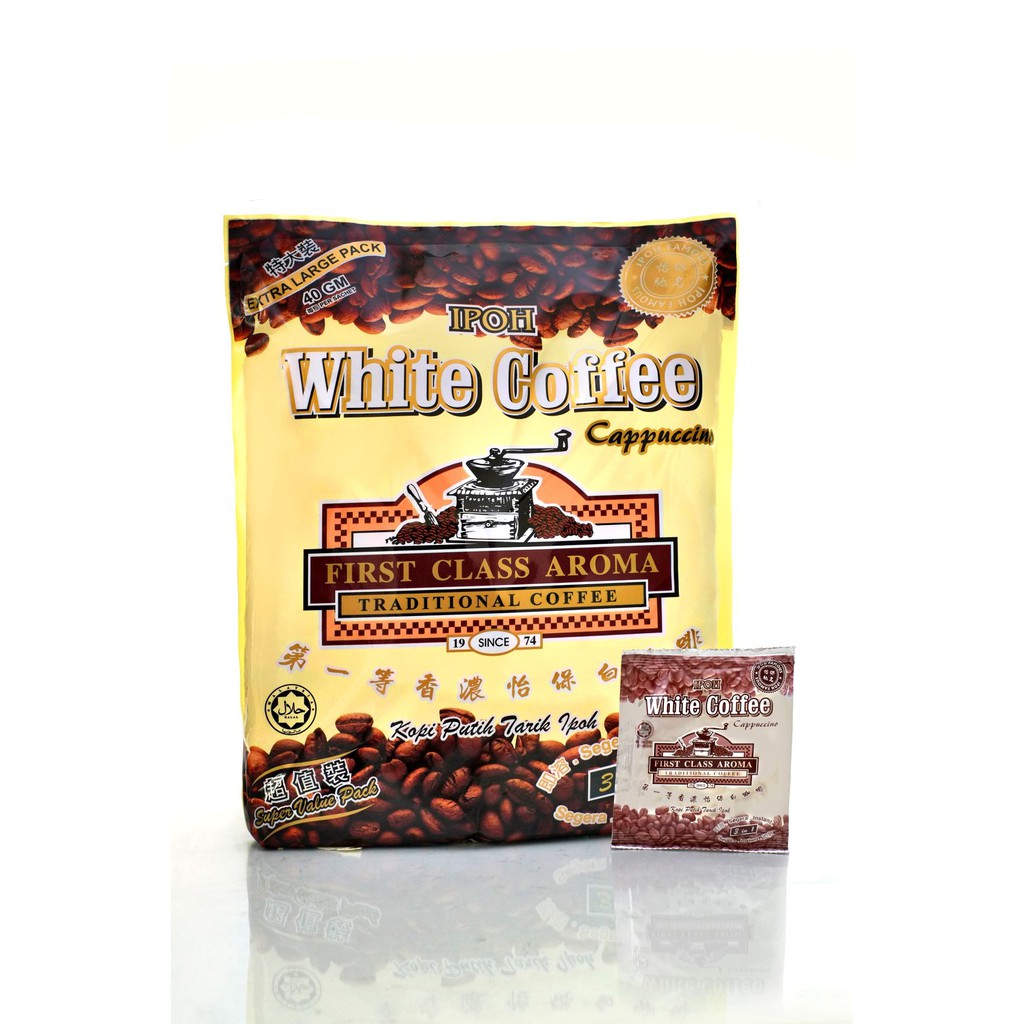 YEE KONG COFFEE | FIRST CLASS AROMA 3 IN 1 IPOH WHITE COFFEE CAPPUCCINO VALUE PACK 1200G (40G ...