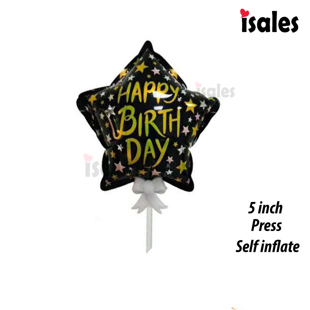 Malaysia seller 5 inch 1pcs Press Auto inflate balloon self inflate ...