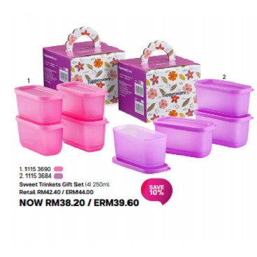Tupperware Little Treats Gif Set (4) 250ml | Shopee Malaysia