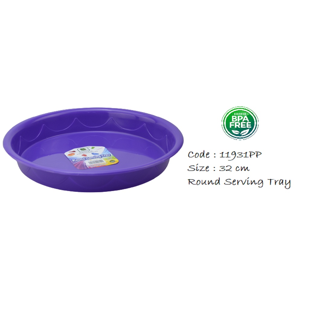 32cm Round Serving Plate Tray/Round Serving Tray/Dulang Plastik Bulat ...