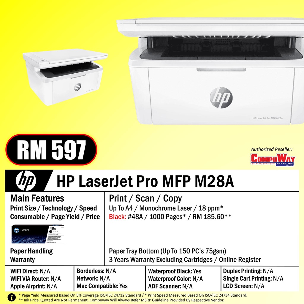 HP LASERJET PRO MFP M28A PRINTER | Shopee Malaysia