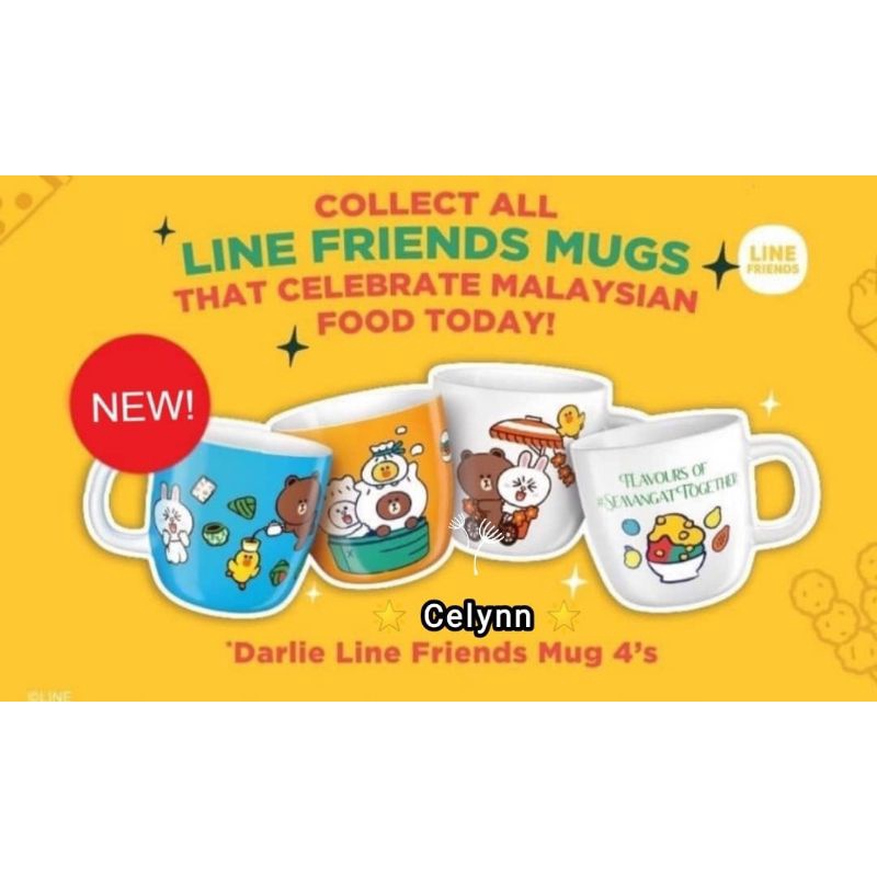 Original Licensed Product Line Friends Mugs /Line Friends X Darlie Mug ...