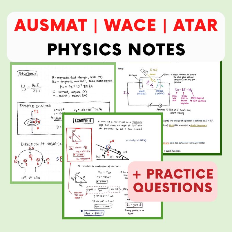 AUSMAT Notes ATAR 96.40 Physics Notes (Softcopy - Single chapters ...