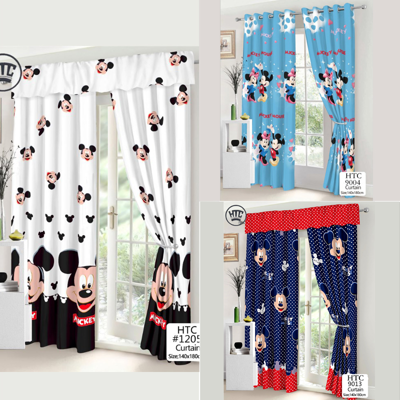 New Mickey Mouse Curtain for Window Door Bedroom Home Decoration Semi ...
