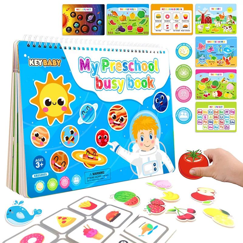 12 in 1 My Preschool Busy Book 2/Buku Latihan PraSekolah/Interactive ...