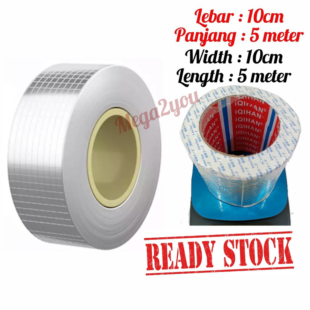 🇲🇾 Aluminium Roof Tape Pita Pelekat Gam Kalis Air Tampal Zink Tangki ...