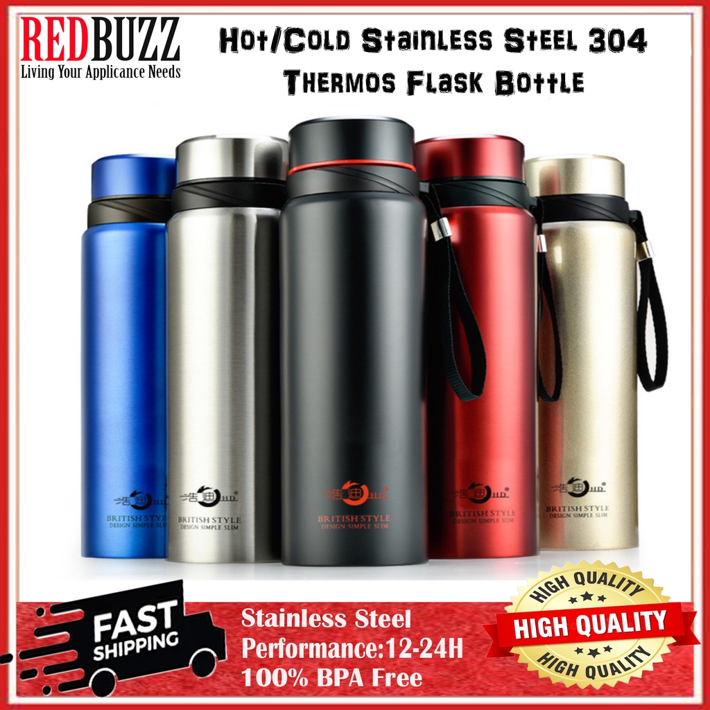 REDBUZZ 304 Stainless Steel Hot/Cold Thermos Flask Bottle Tumbler Botol ...