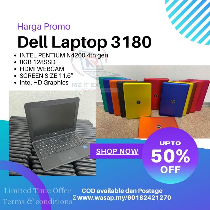 Dell 3180 Windows Chromebook 8GB RAM 128GB SSD 16GB SSD Playstore Hdmi ...