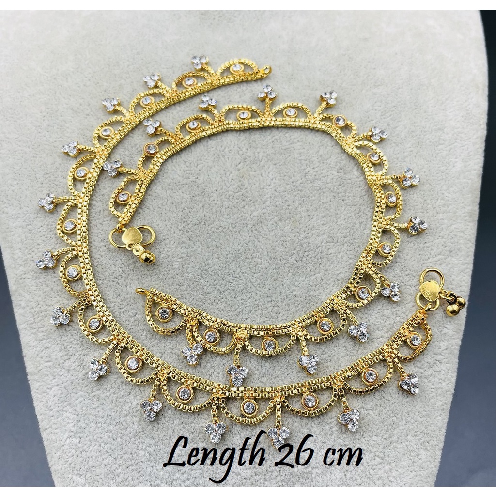Traditional Golden Ethnic Antique Anklet/ Kolusu / Payal | Shopee Malaysia