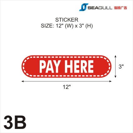 Cashier Please Pay Here Please Register Here Sila Bayar Sini Sticker ...