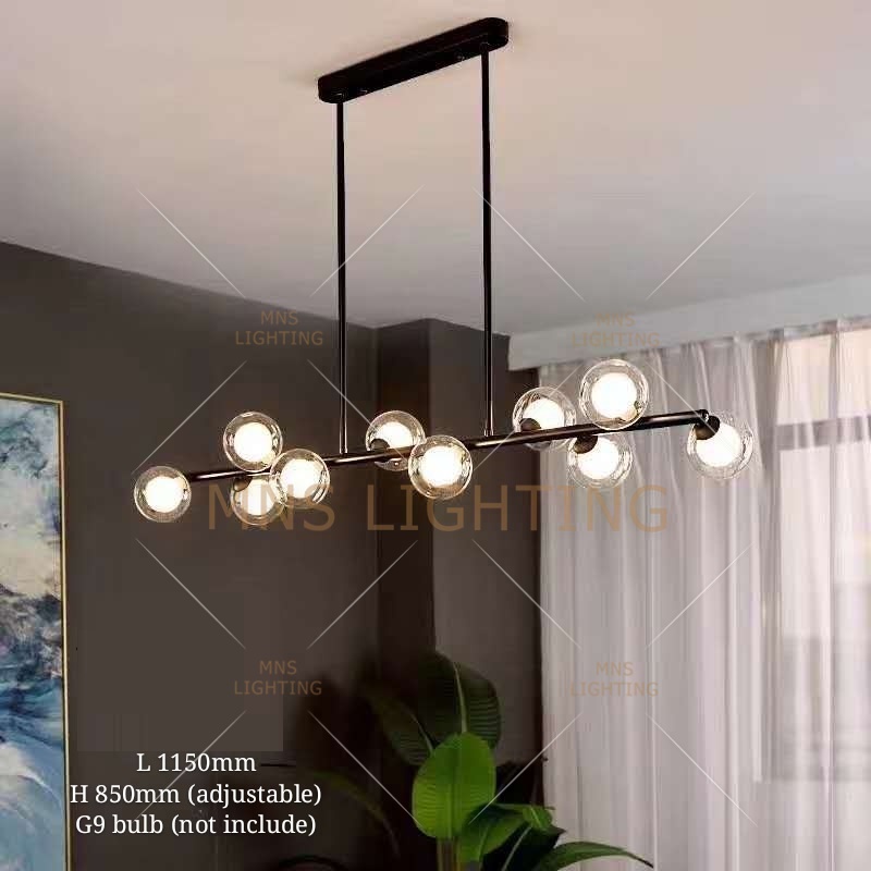 Designer Lighting Long Bar Lamp Lampu Meja Makan Luxury Lamp | Shopee ...