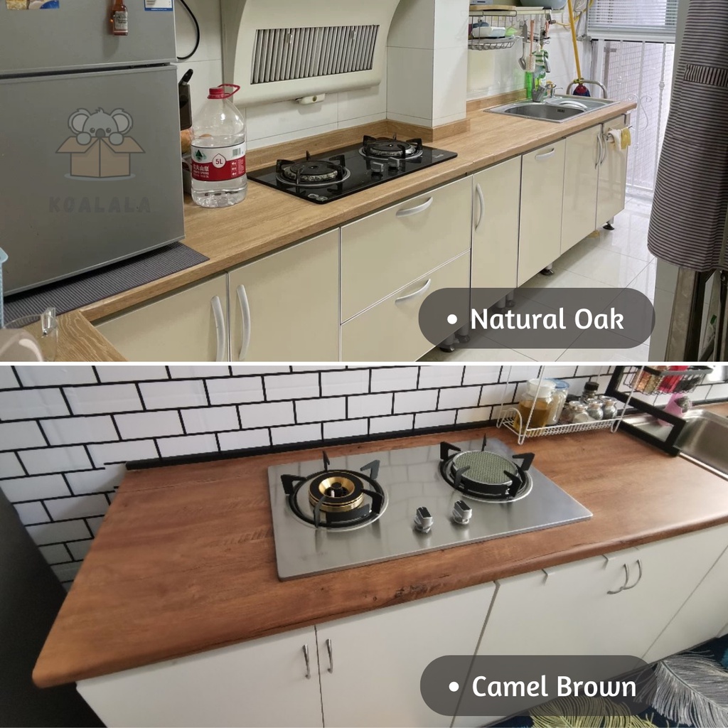 3D Wood Texture Wallpaper Self Adhesive Waterproof Furniture Kitchen ...