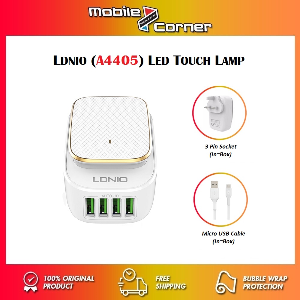 LDNIO A3305/A4405 Fast Charging Charger 4.4a 4-USB Port [Max 22W | LED ...