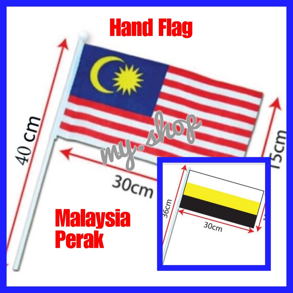 Malaysia/Perak Hand Polyester Flag | Shopee Malaysia