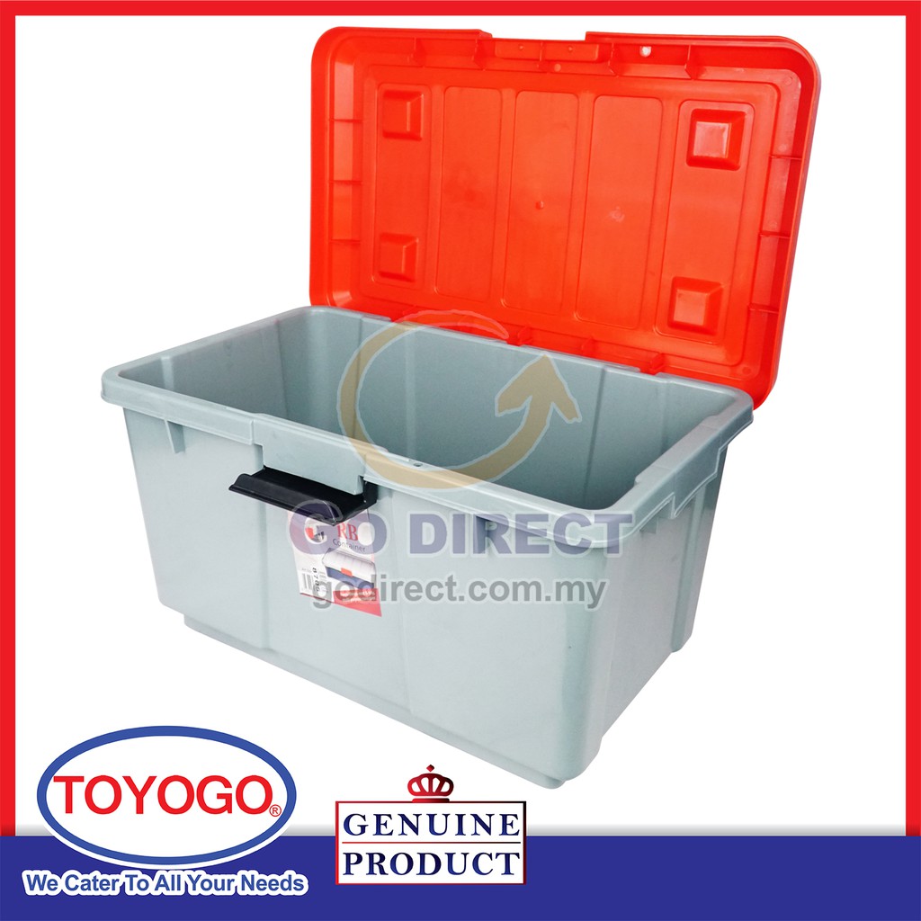 1 X TOYOGO 53L RV Big Storage Box with Wheels Tough Large Space Plastic ...
