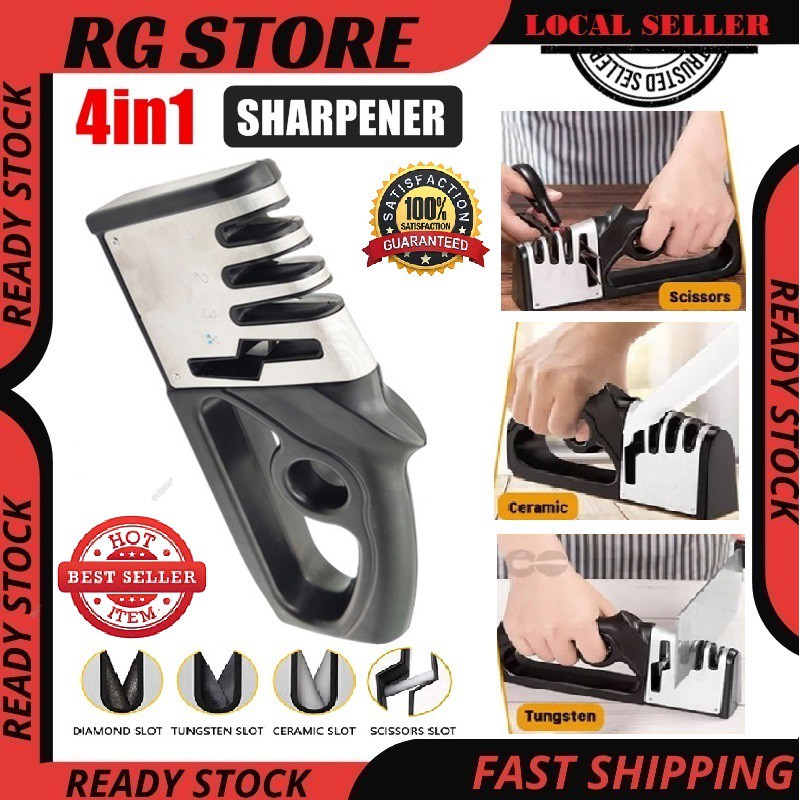 🔥🔥QUALITY🔥🔥Sharpener 4 in 1 Knife and Scissor Sharpening Device Knife ...