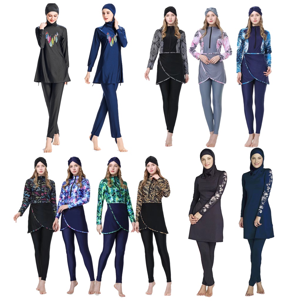 READY STOCK Women Burkini Muslim Hijab Swimsuit Islamic Full Coverage ...