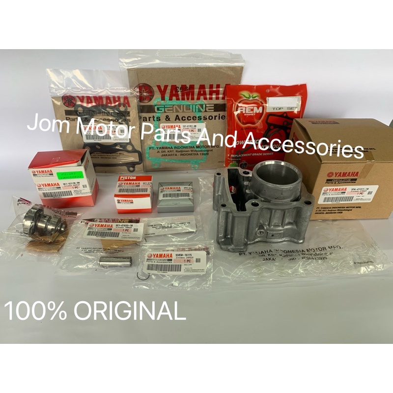 YAMAHA FZ150 STANDARD CYLINDER KIT SET CYLINDER BLOCK SET TOP SET CAMSHAFT SET 100% ORIGINAL ...