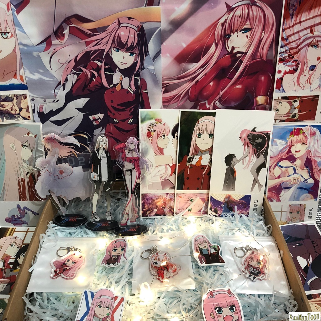 Anime DARLING In The FRANXX Zero Two 02 Manga Stickers Acrylic Keychain ...