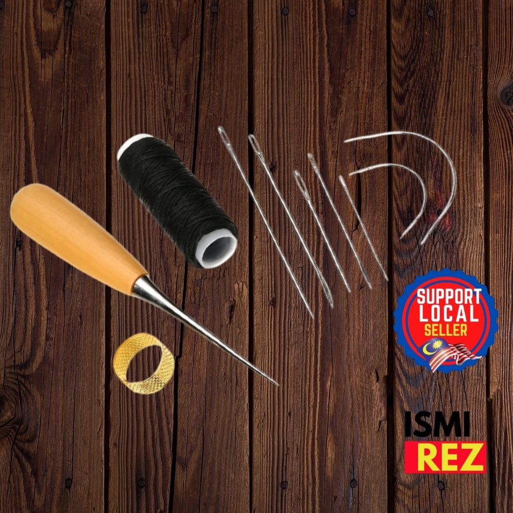 Set Jarum Benang Jahit Kulit Sofa Kulit Leather Sewing Stitching Awl ...
