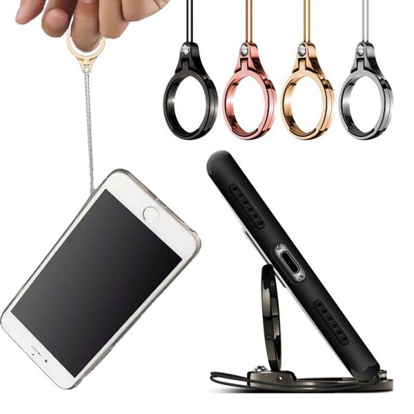 Universal 360° Degree Finger Ring Hang Lanyard 2 in 1 Mobile Phone ...