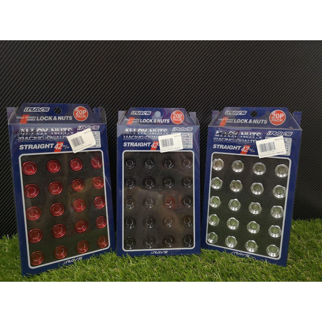IRAYS Alloy Racing Sport Rim Steel Wheel Long Nut & Lock 42MM（M12 x P1 ...