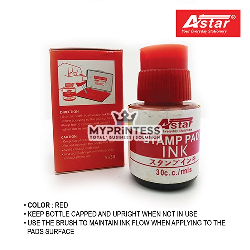 MYPRINTESS ASTAR STAMP PAD INK REFILL (30ML) | Shopee Malaysia