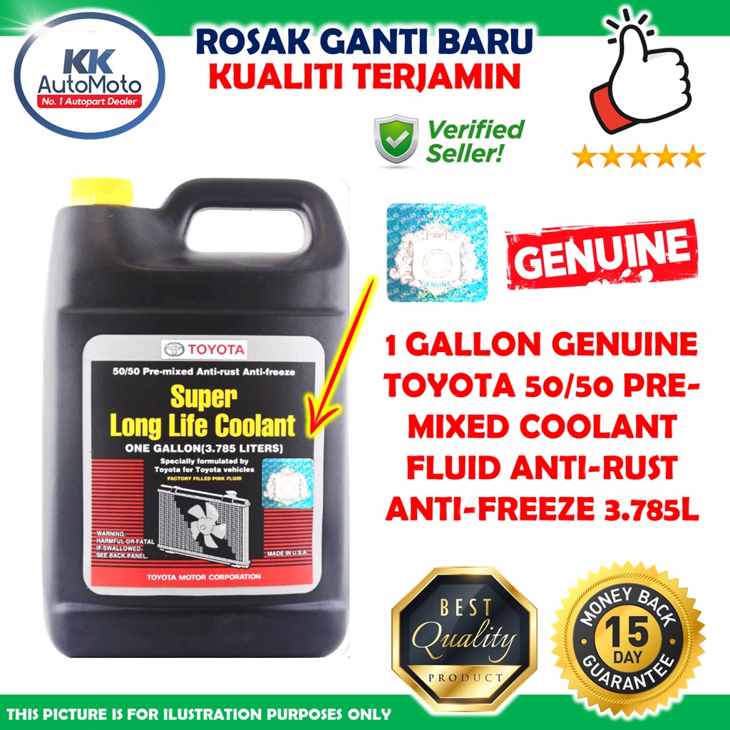 1 Gallon 3.785L Super Long Life Genuine Toyota Premix Pre-Mixed Anti ...