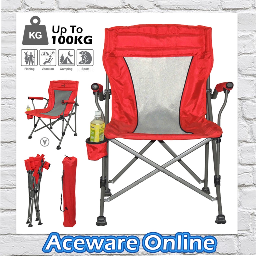Camping Foldable Portable Chair with Red Color Outdoor and Indoor ...