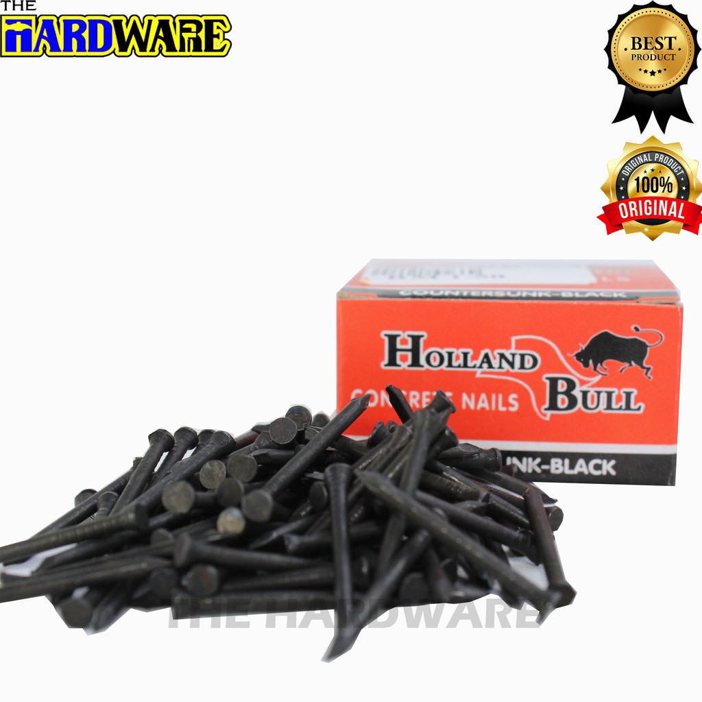 🔥Ready Stock🔥Holland Bull Concrete Nail Countersunk-Black/Paku Konkrit ...
