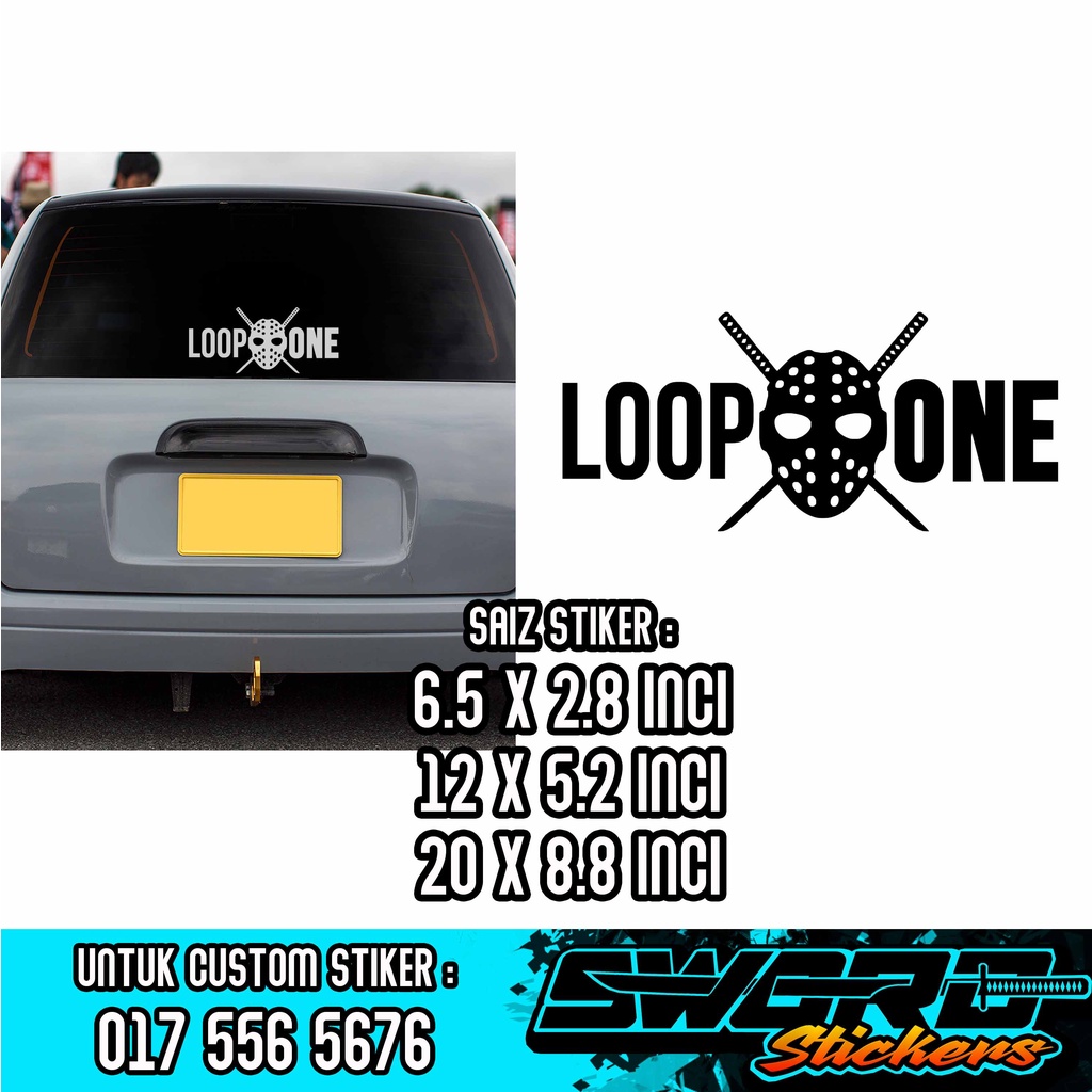 STICKER LOOP ONE / STICKER KERETA / STIKER KANJO / CAR STICKERS ...