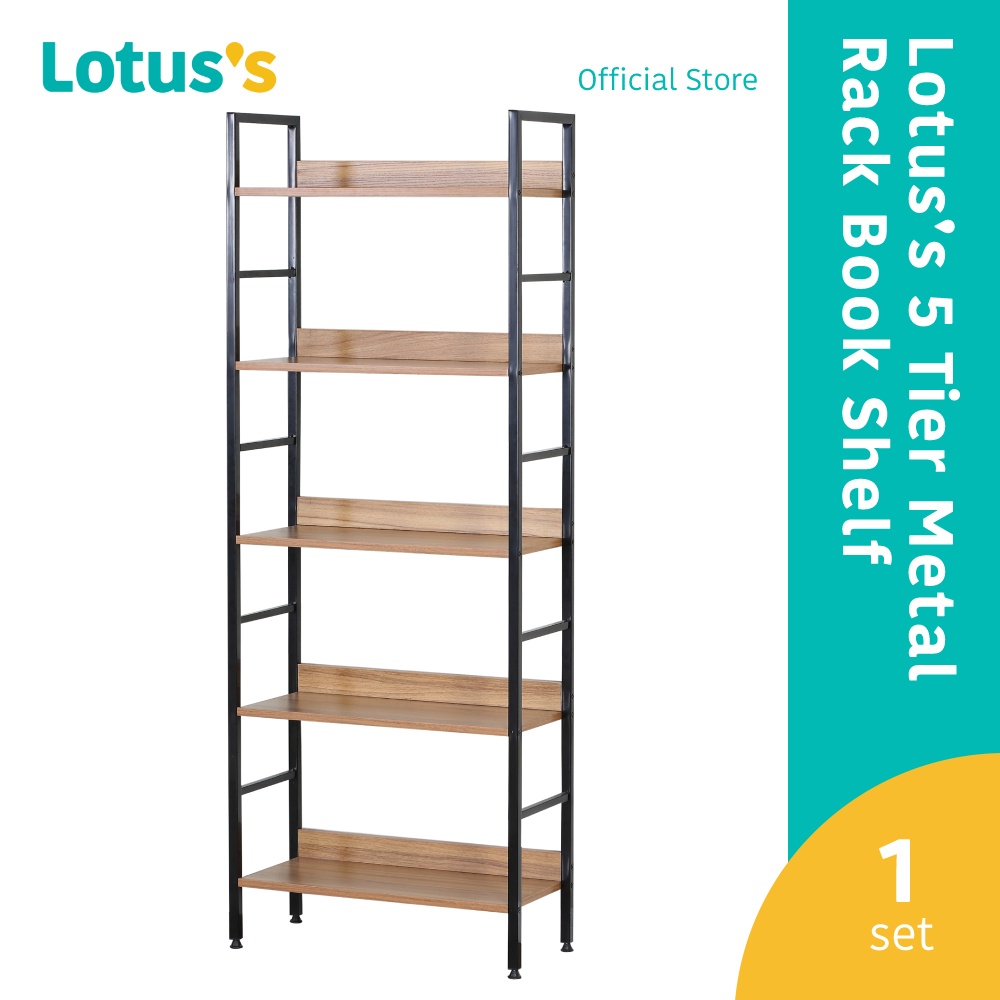 Lotus's 5 Tier Metal Rack Book Shelf | Shopee Malaysia